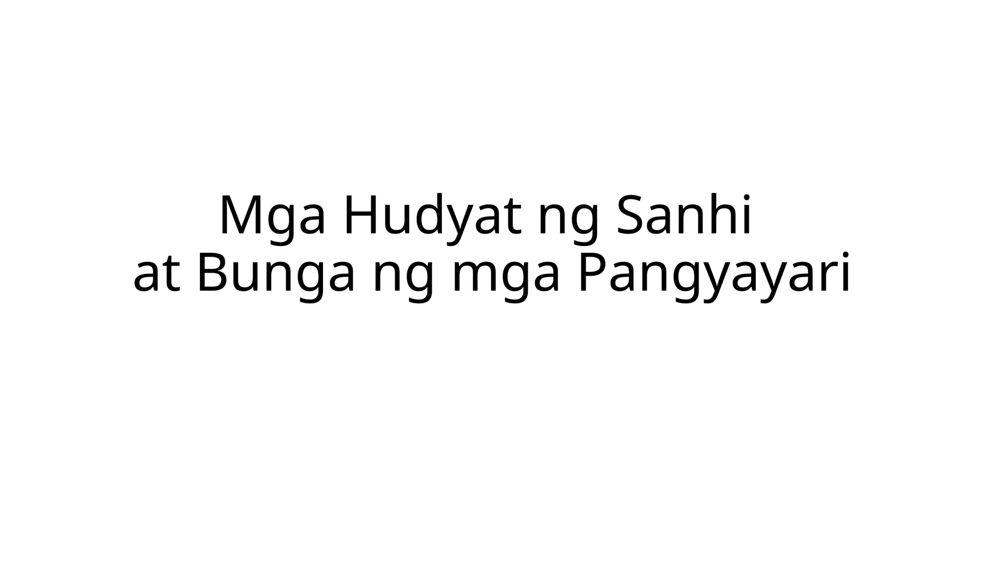 Mga Hudyat ng Sanhi at Bunga ng mga Pangyayari | PPTX