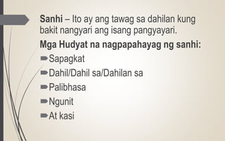 Filipino 8 Mga Hudyat ng Sanhi at Bunga ng Mga Pangyayari | PPTX