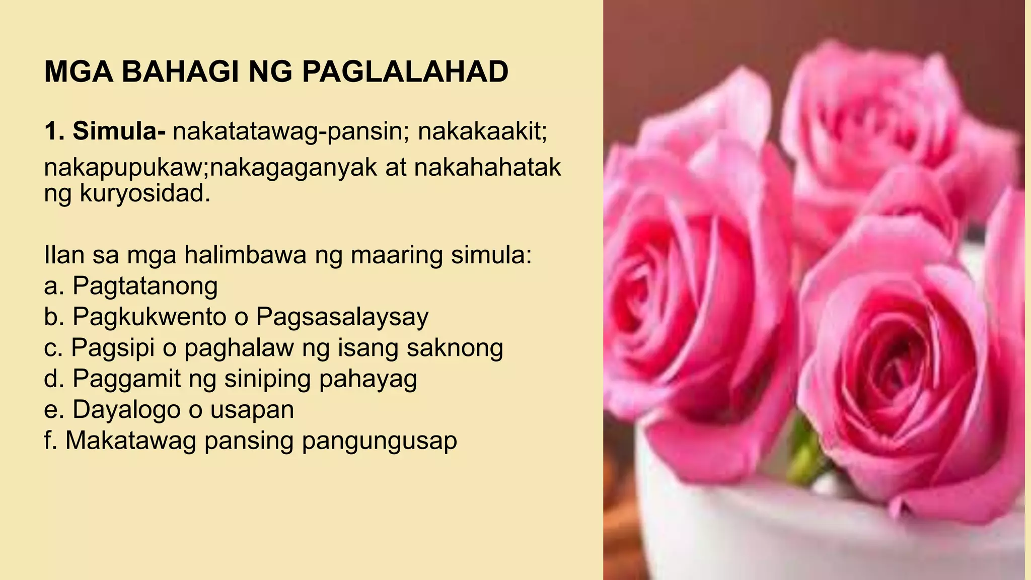 Mga hudyat sa paglalahad ng pangyayari | PPTX