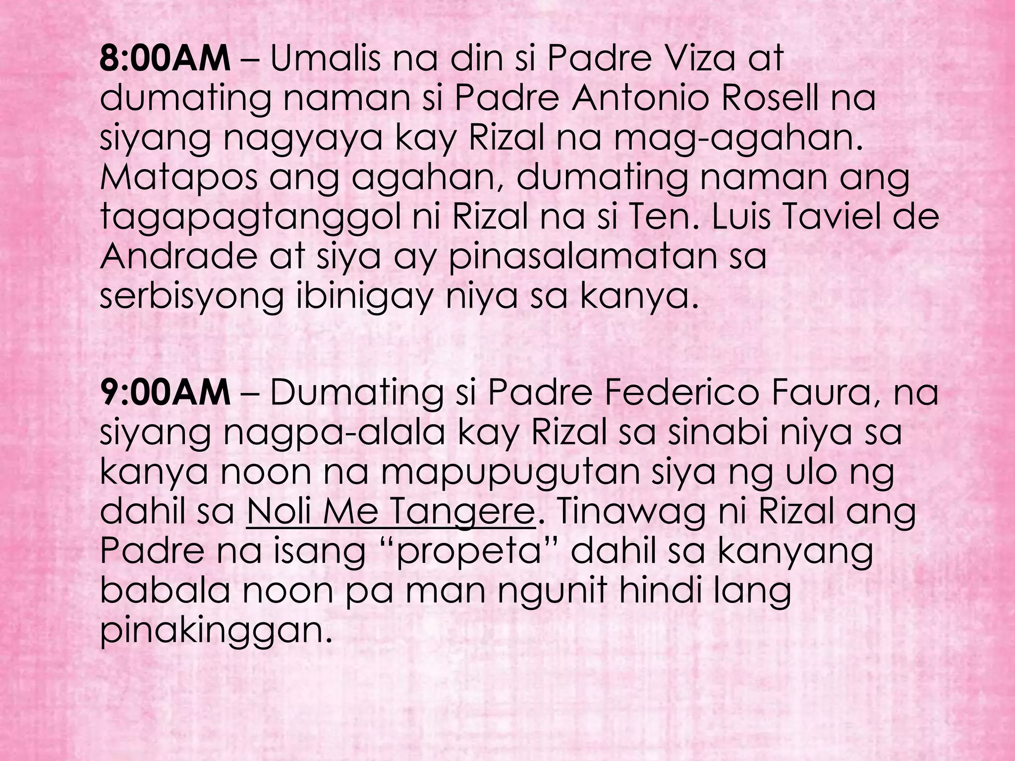 Mga huling araw ni rizal | PPTX