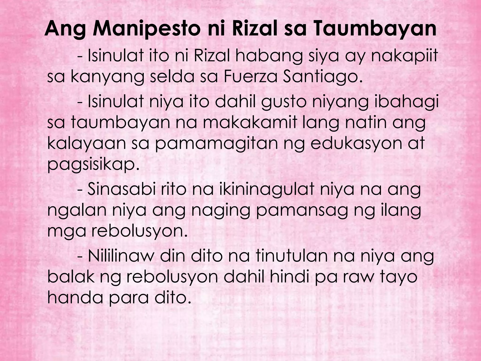 Mga huling araw ni rizal | PPTX