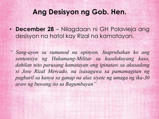 Mga huling araw ni rizal | PPTX