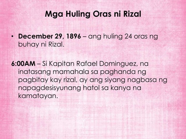 Mga huling araw ni rizal | PPTX