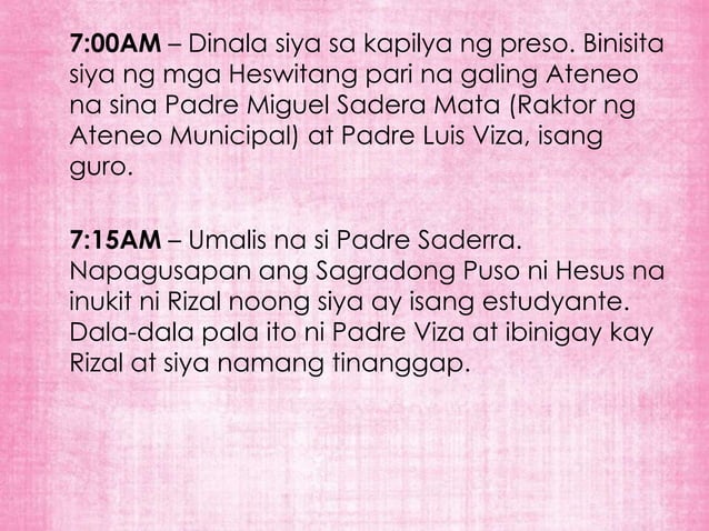 Mga huling araw ni rizal | PPTX