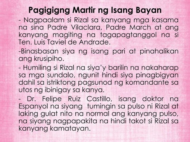 Mga huling araw ni rizal | PPTX