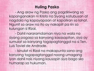 Mga huling araw ni rizal | PPTX