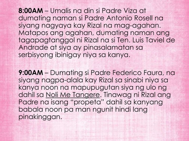 Mga huling araw ni rizal Mga huling araw ni rizal