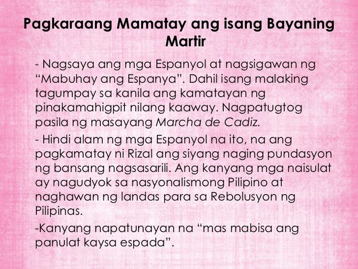 Mga huling araw ni rizal Mga huling araw ni rizal