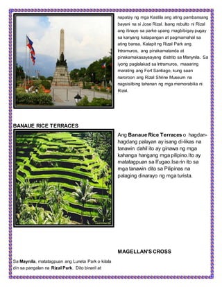 Mga iba't ibang magagandang tanawin sa plipinas | DOCX