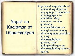 Mga istraktura ng pamilihan | PPTX