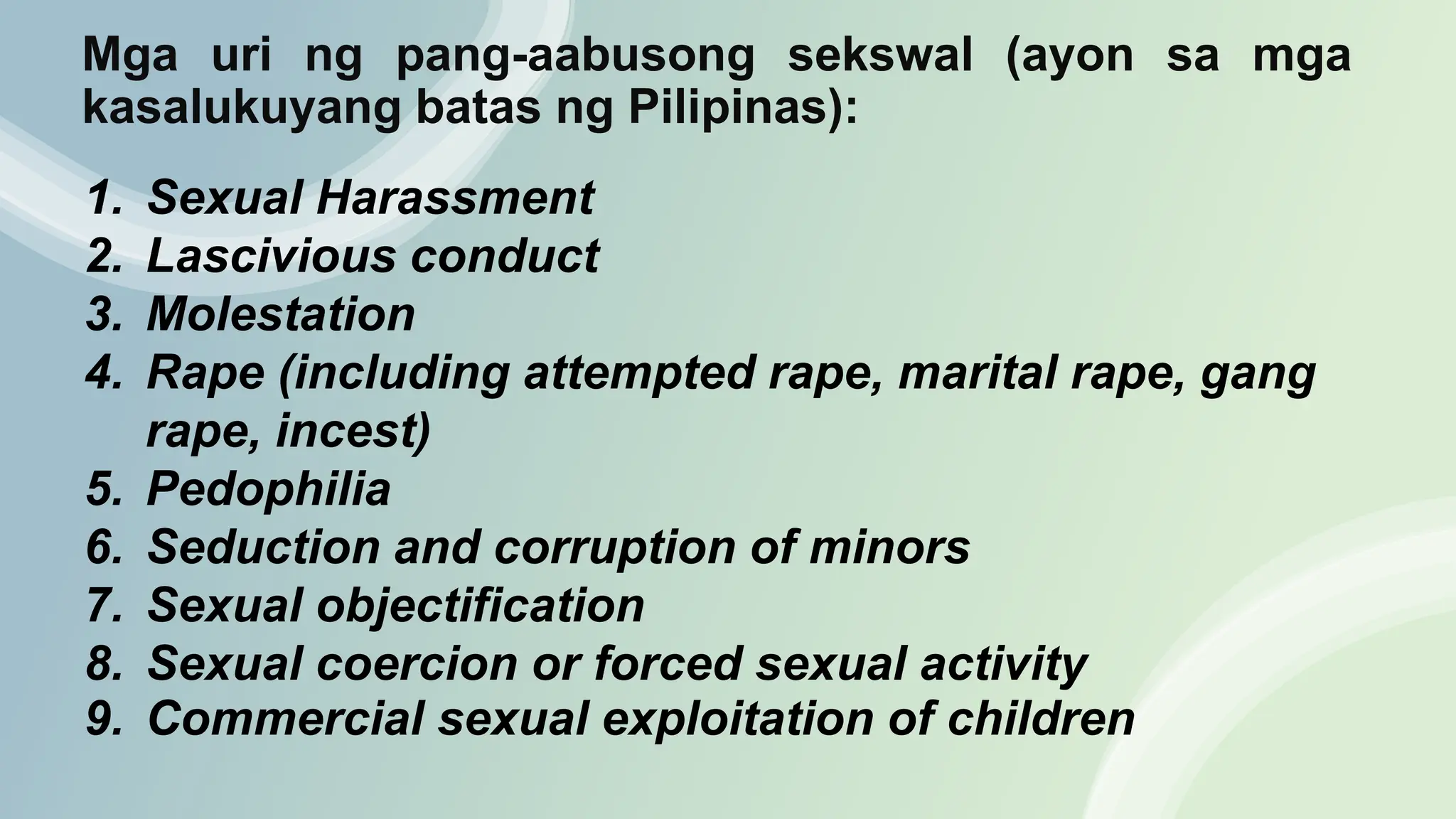 Mga Isyung kaugnay sa kawalan ng paggalang sa dignidad at sekswalidad | PPTX