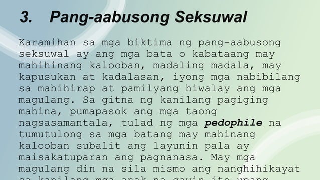 Mga Isyung kaugnay sa kawalan ng paggalang sa dignidad at sekswalidad | PPTX
