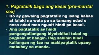 Mga Isyung kaugnay sa kawalan ng paggalang sa dignidad at sekswalidad | PPTX