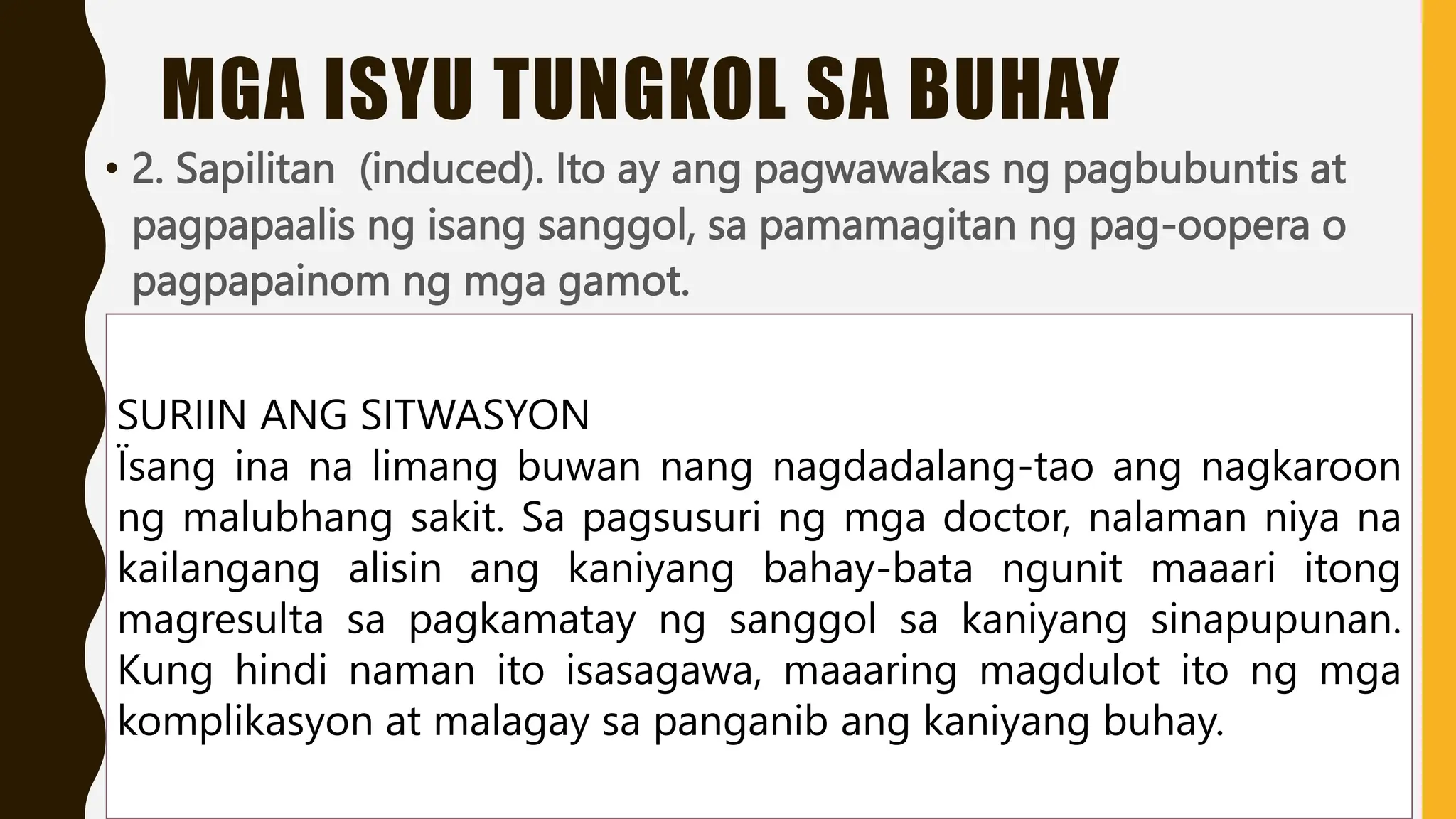 Mga isyung moral tungkol sa buhay.pptx.. | PPTX
