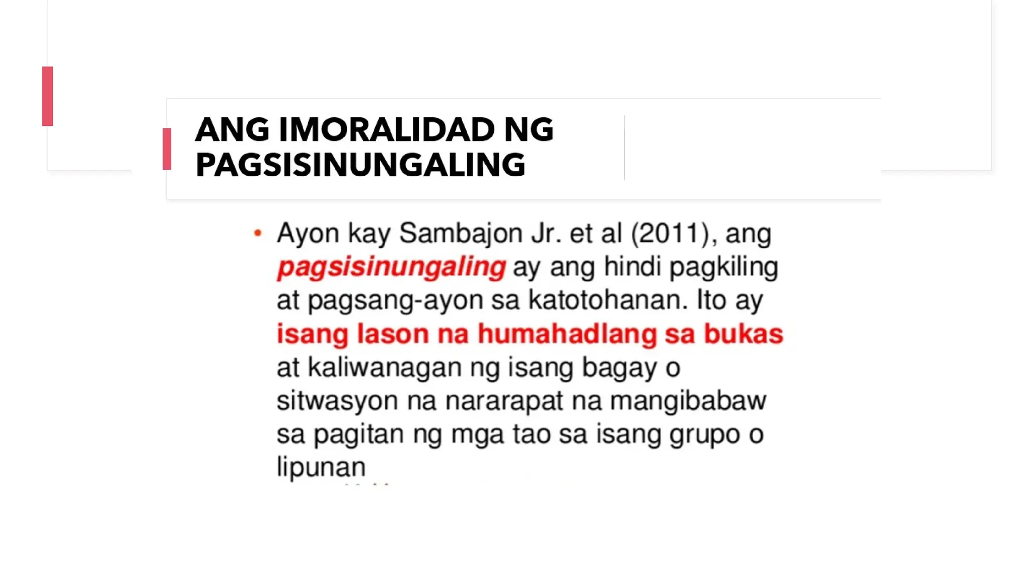 Mga Isyung Moral Tungkol sa Kawalan ng Paggalang.pptx