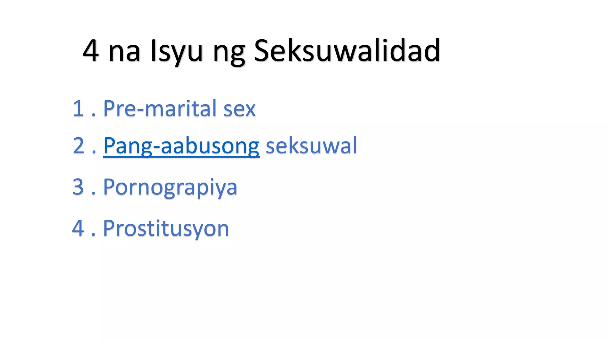 MGA ISYUNG MORAL TUNGKOL SA SEKSUWALIDAD | PPTX