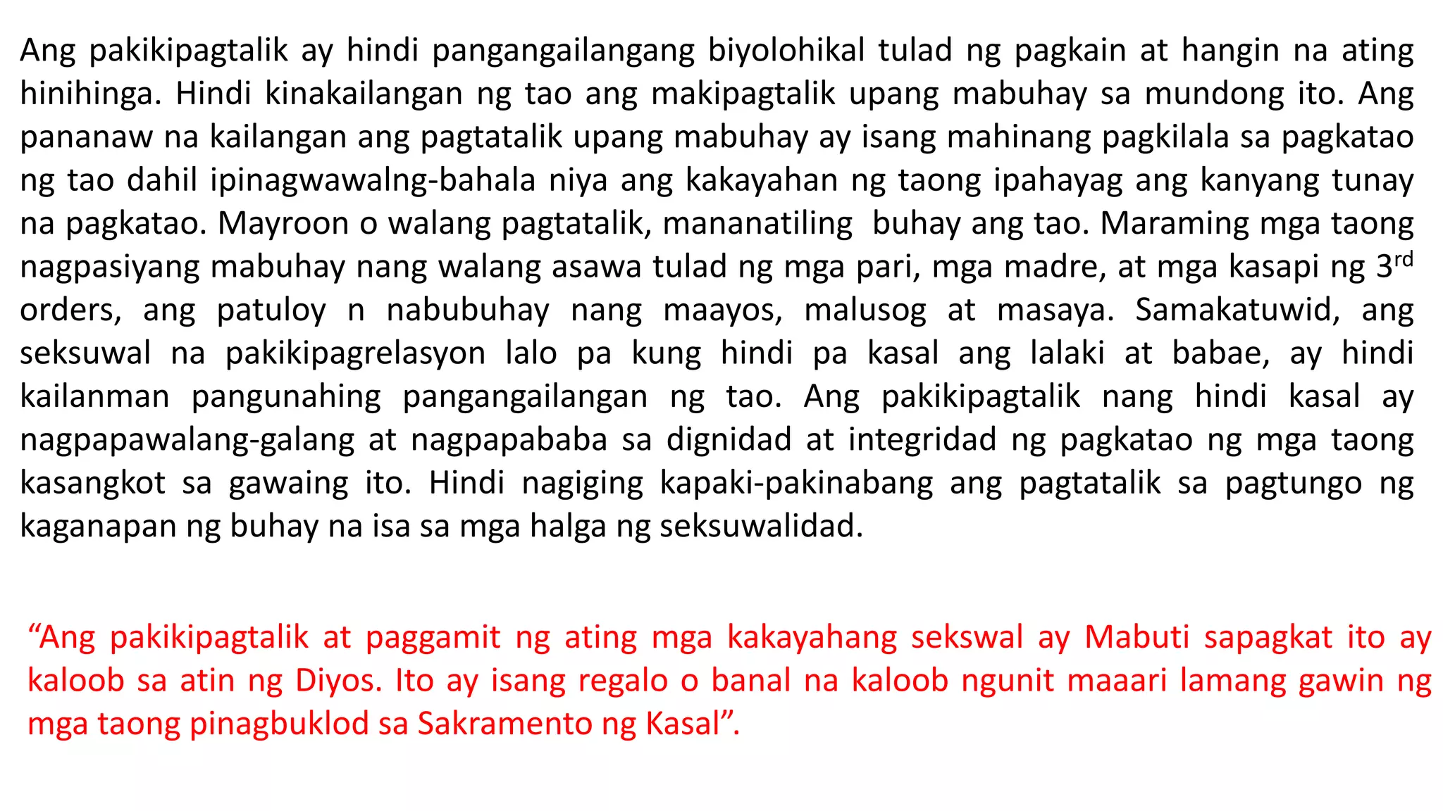 MGA ISYUNG MORAL TUNGKOL SA SEKSUWALIDAD | PPTX