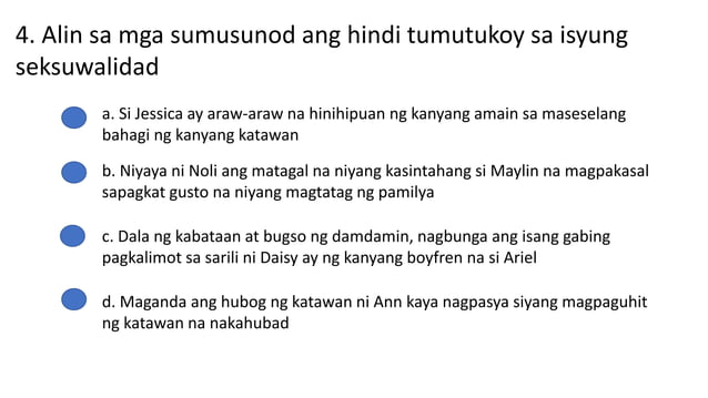 MGA ISYUNG MORAL TUNGKOL SA SEKSUWALIDAD | PPTX
