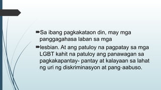 Mga Isyu sa Kasarian, Diskriminasyon.pptx