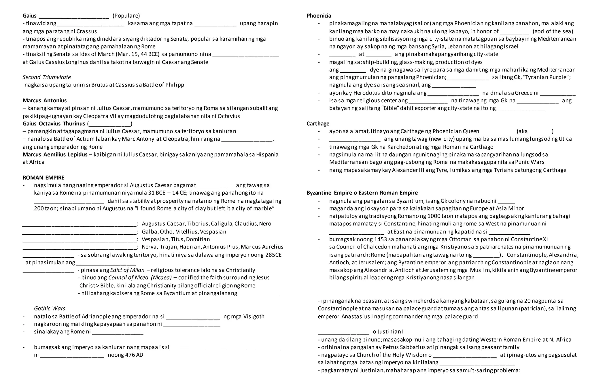 Mga Kabihasnan sa Mediterranean sa Panahong Klasiko | DOCX