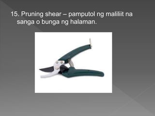 Mgakagamitansapaghahalaman #151819nqea | PPTX