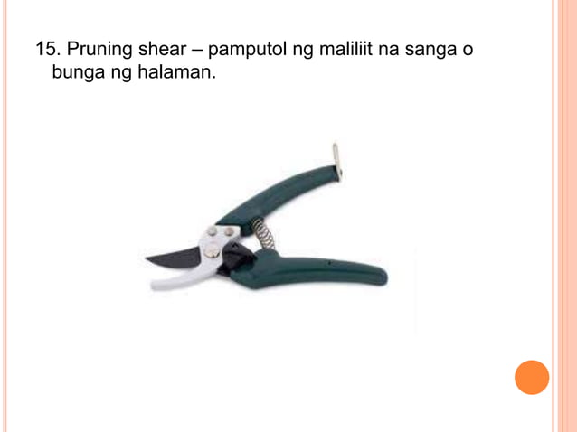 Mga kagamitan sa paghahalaman | PPTX