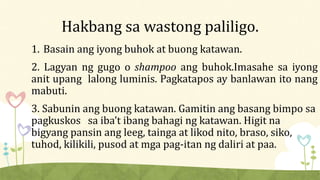 Mga kagamitan sa paglilinis at pag aayos ng katawan | PPTX