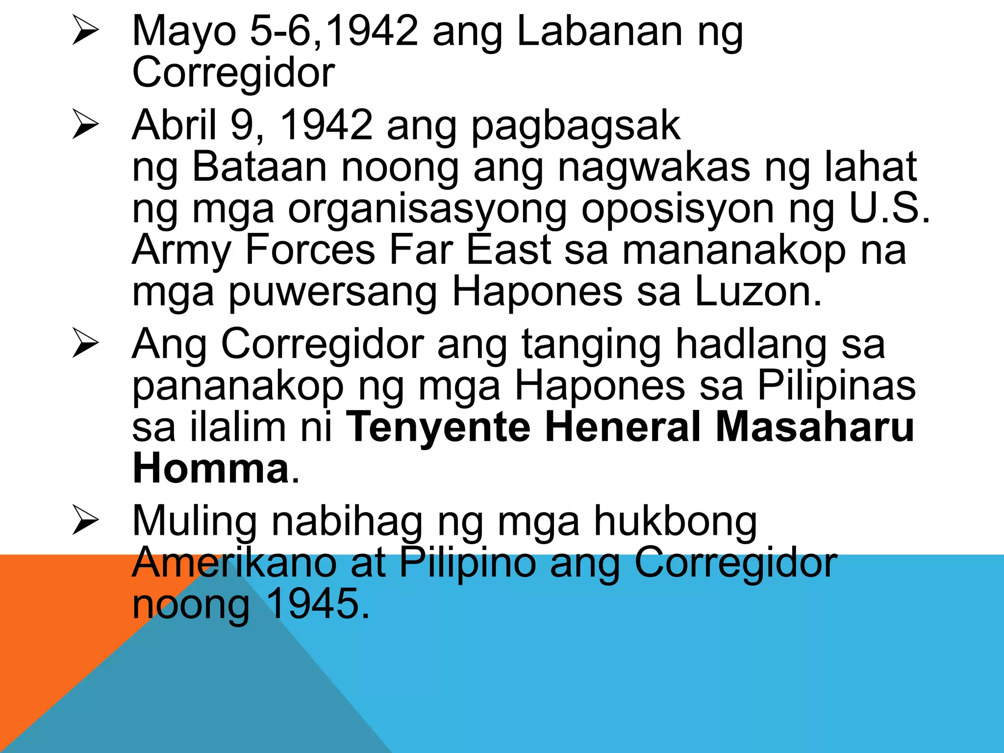 Mga kaganapan sa ikalawang digmaang pandaigdig | PPTX