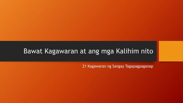 Mga Kagawaran ng Sangay Tagapagpaganap | PPTX