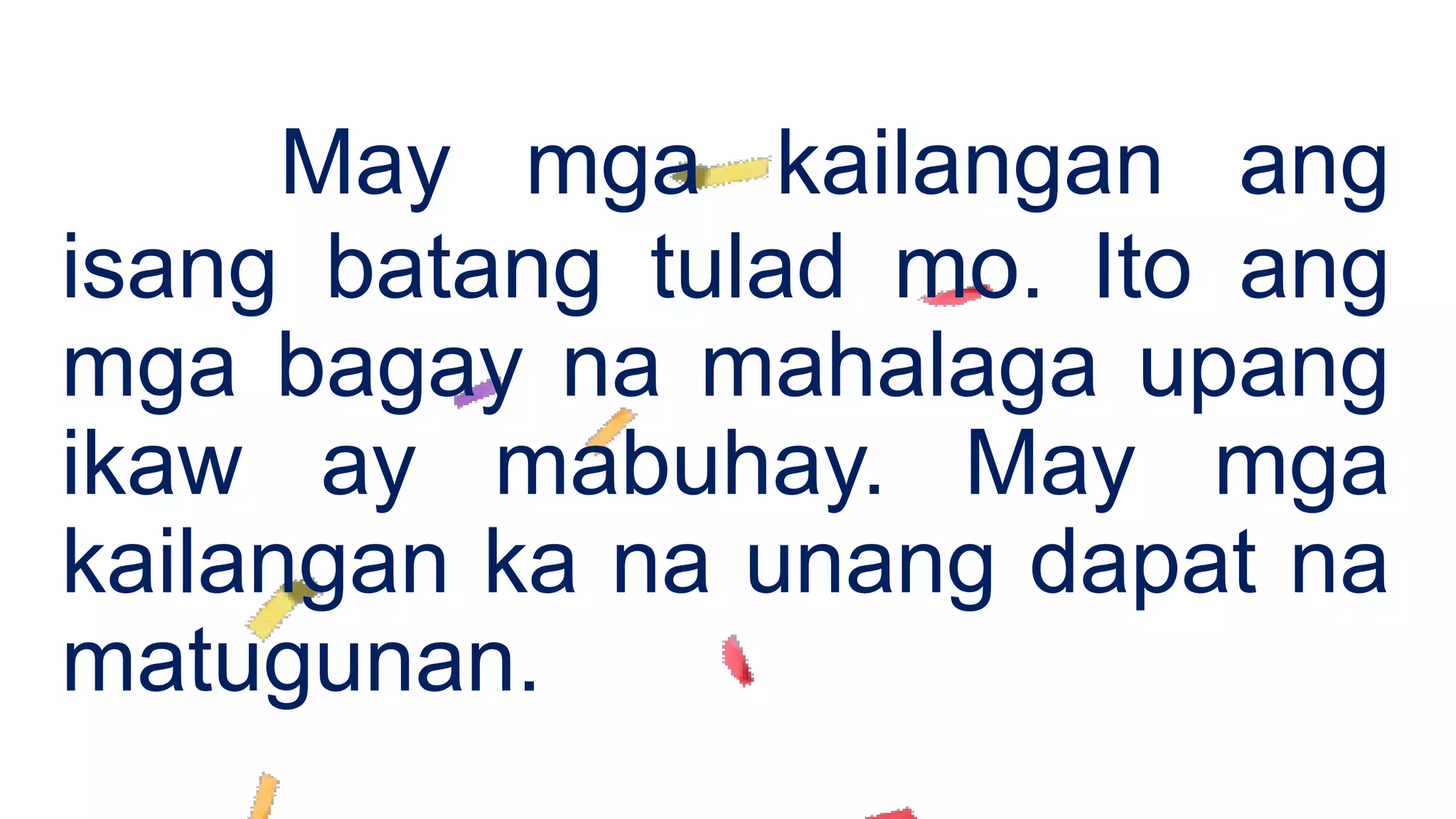 Mga Kailangan Ko | PPTX