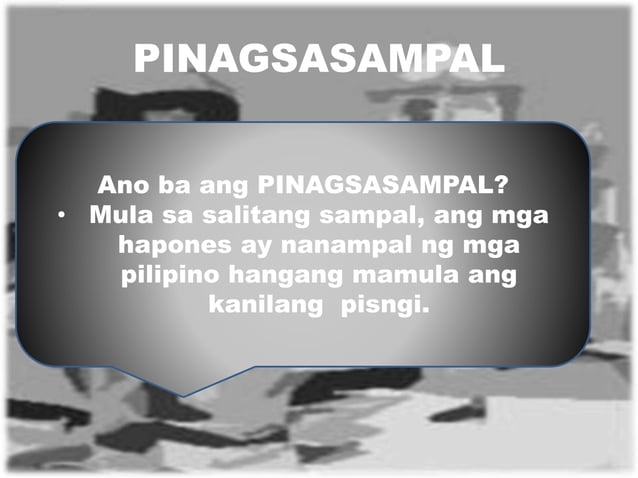 Mga kaharasan nagawa noong panahon ng mga hapon. | PPTX