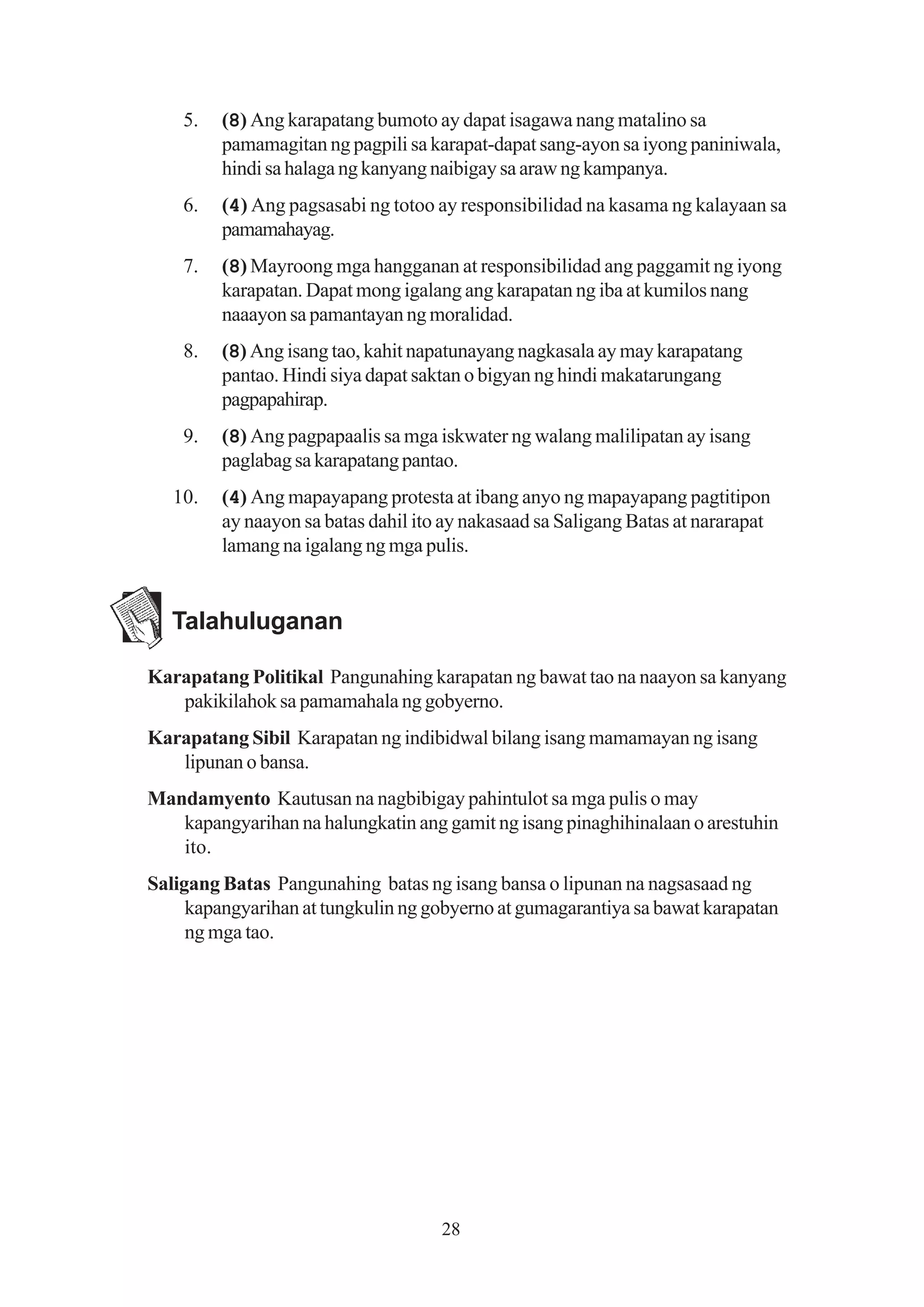 Mga karapatang sibil at pulitikal | PDF