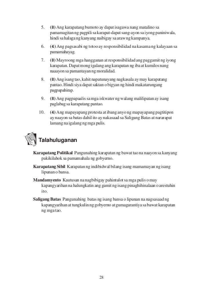 Mga Karapatang Sibil At Pulitikal