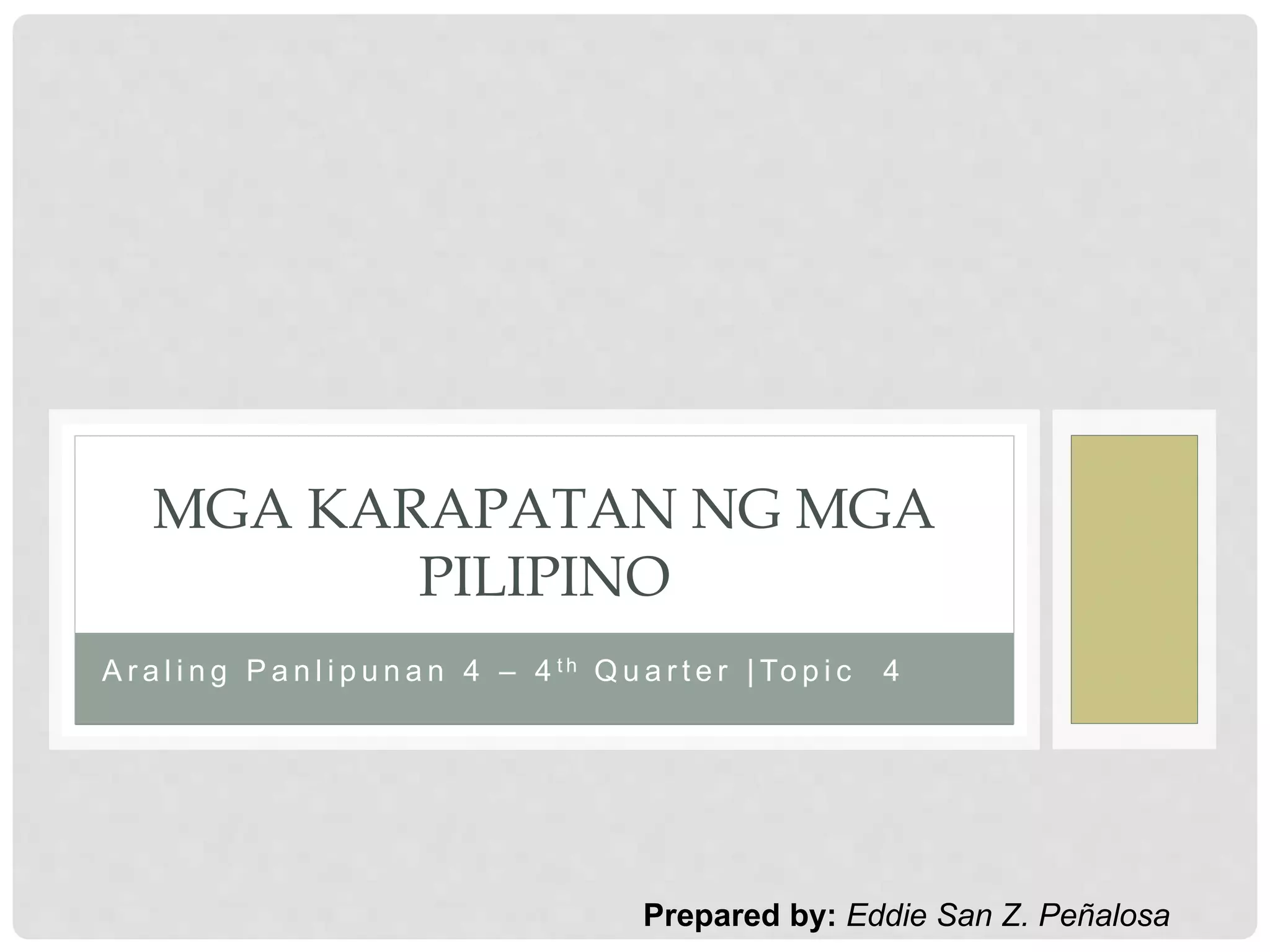 Mga Karapatan ng mga Pilipino | PPTX