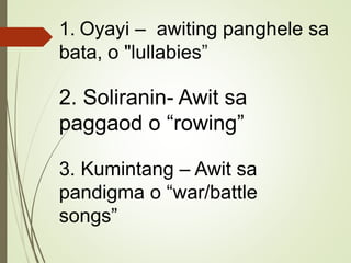 Mga karunungang bayan at kantahing bayan | PPTX