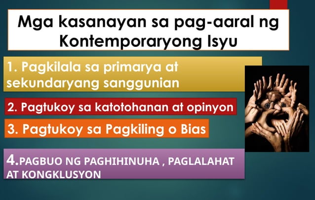 Mga kasanayan sa pag-aaral ng kontemporaryong isyu.pptx