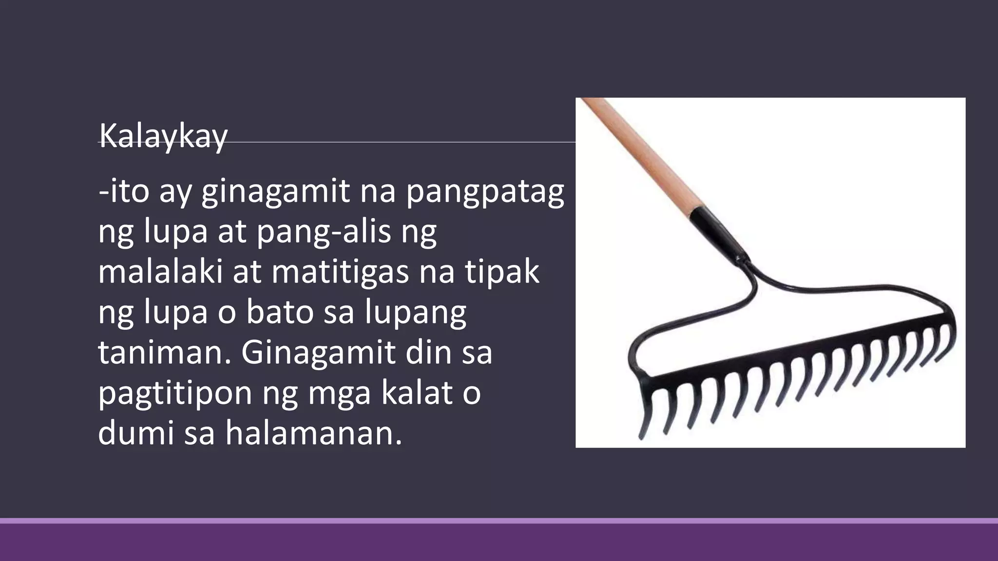 Mga kasangkapan at kagamitang kailangan sa paghahanda ng | PPTX