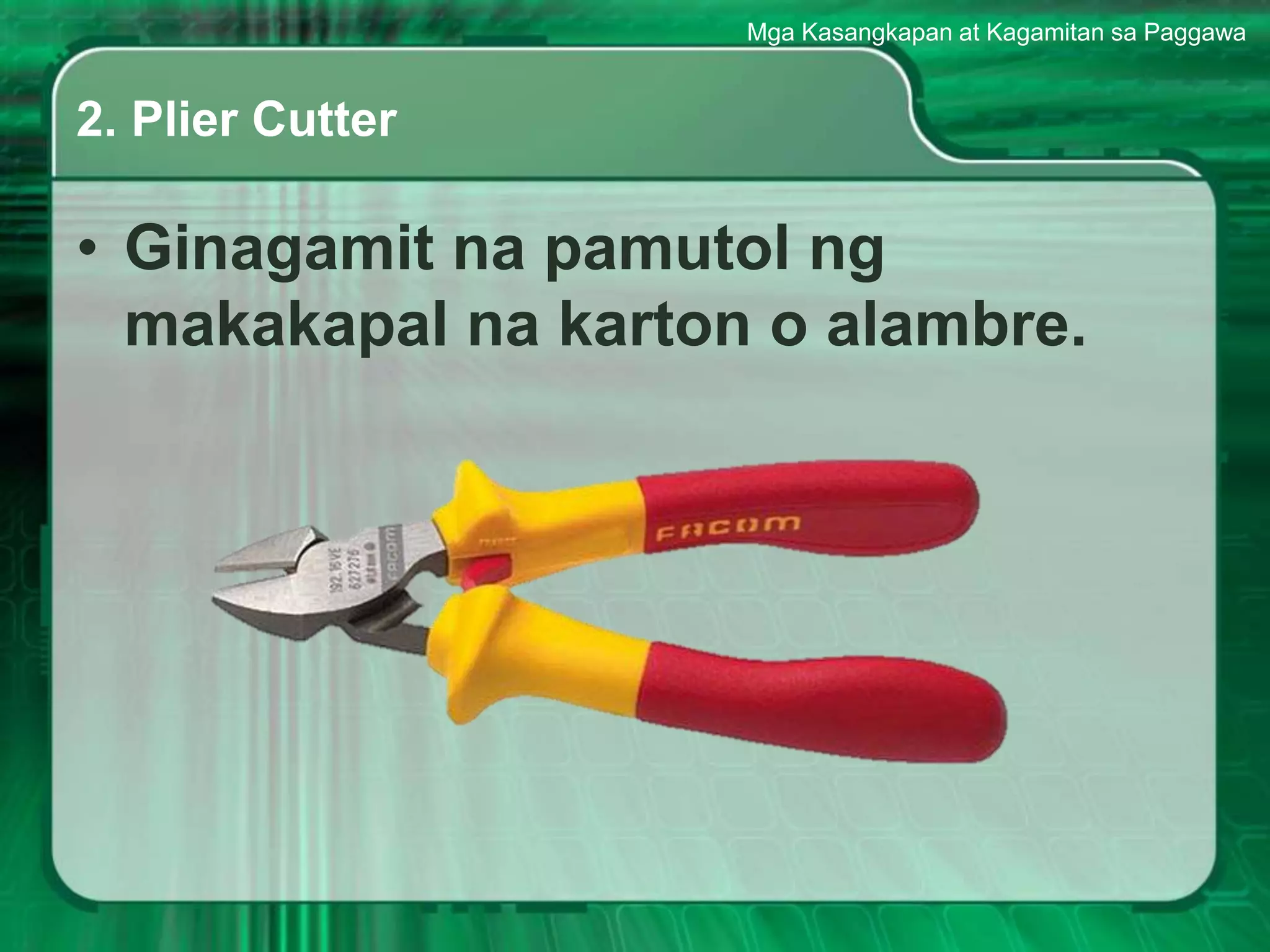 Mga kasangkapan at kagamitan sa paggawa | PPTX