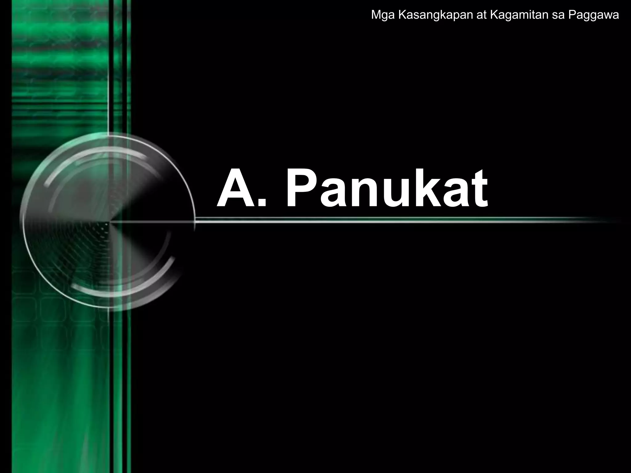 Mga kasangkapan at kagamitan sa paggawa | PPTX