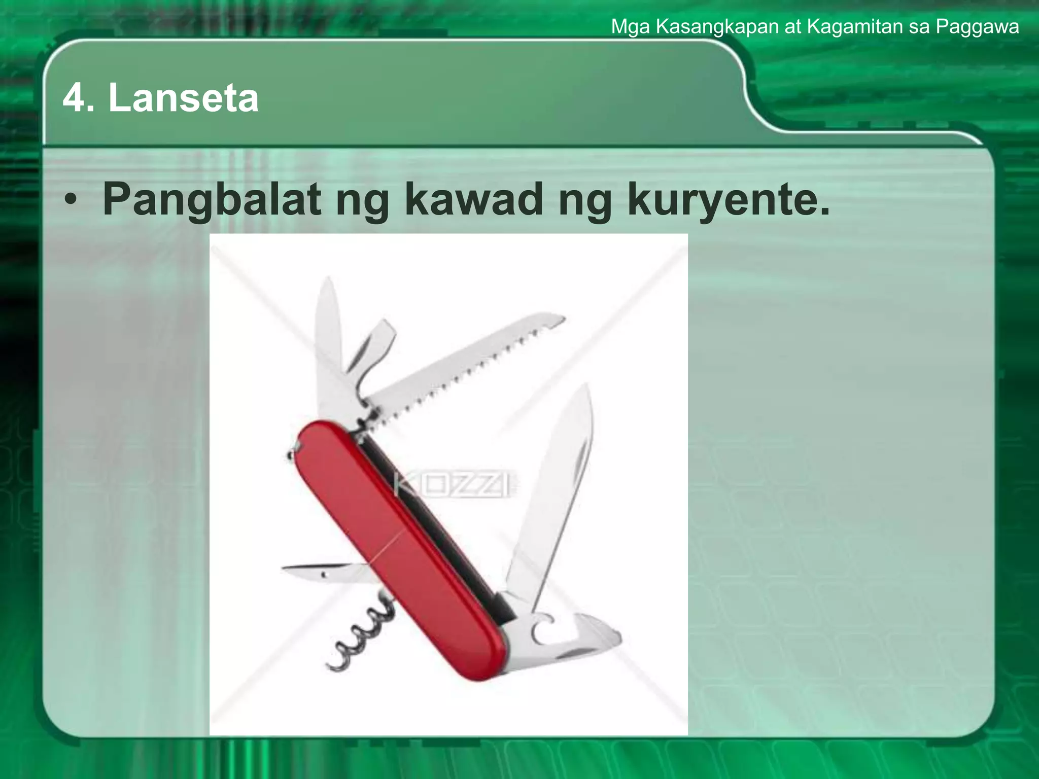 Mga kasangkapan at kagamitan sa paggawa | PPTX