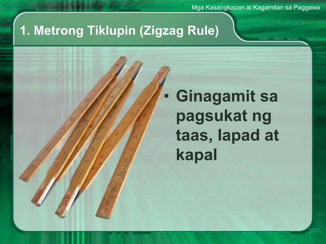 Mga Kasangkapan At Kagamitan Sa Paggawa Ppt