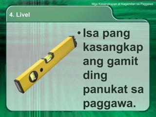 Mga kasangkapan at kagamitan sa paggawa | PPTX