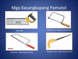 Mga Kagamitan Ng Karpintero