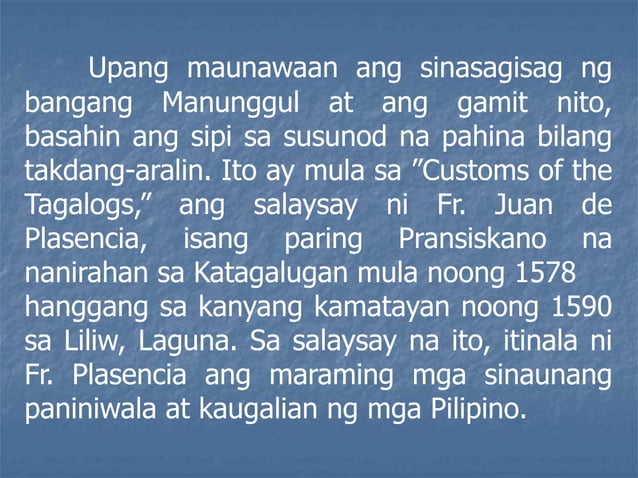 Mga katangian ng bangang manunggul | PPTX