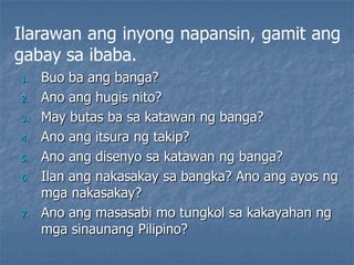 Mga katangian ng bangang manunggul | PPTX