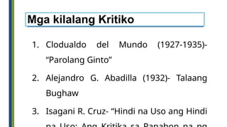 Mga Katangian ng Isang Mahusay na Kritiko.pptx