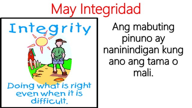 Mga katangian ng isang pinuno | PPTX