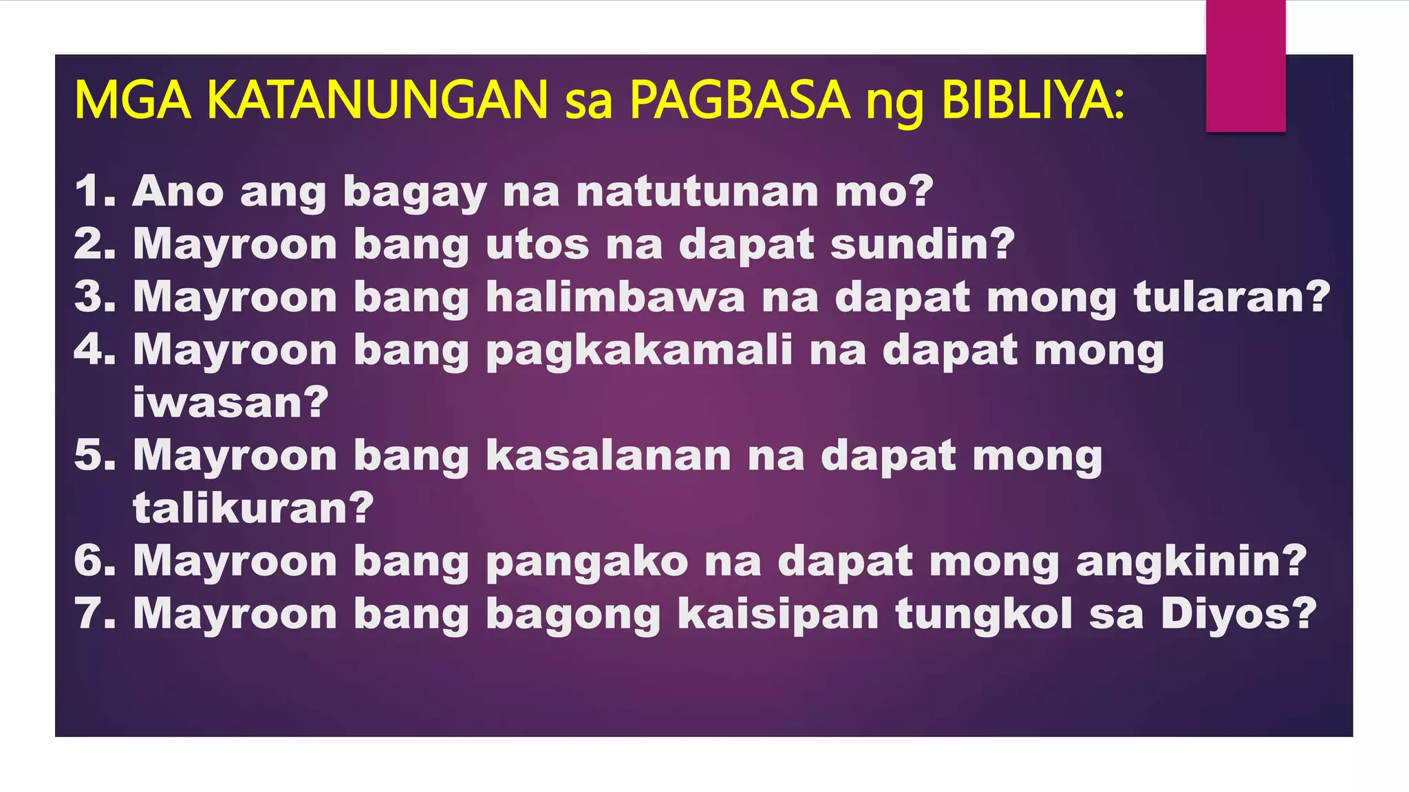 MGA KATANUNGAN sa PAGBASA ng BIBLIYA.pptx