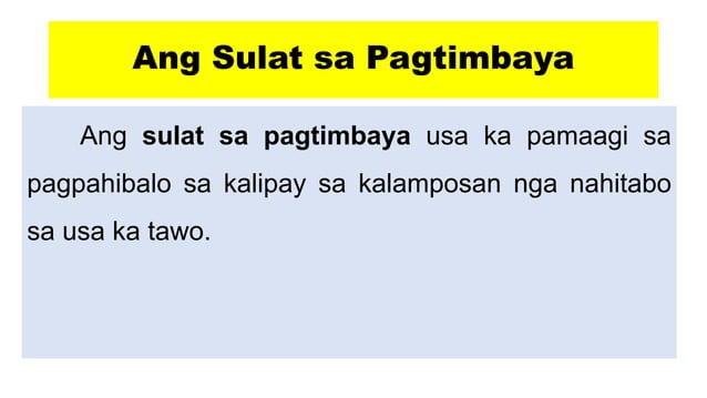 Mga Klase sa Sulat | PPTX