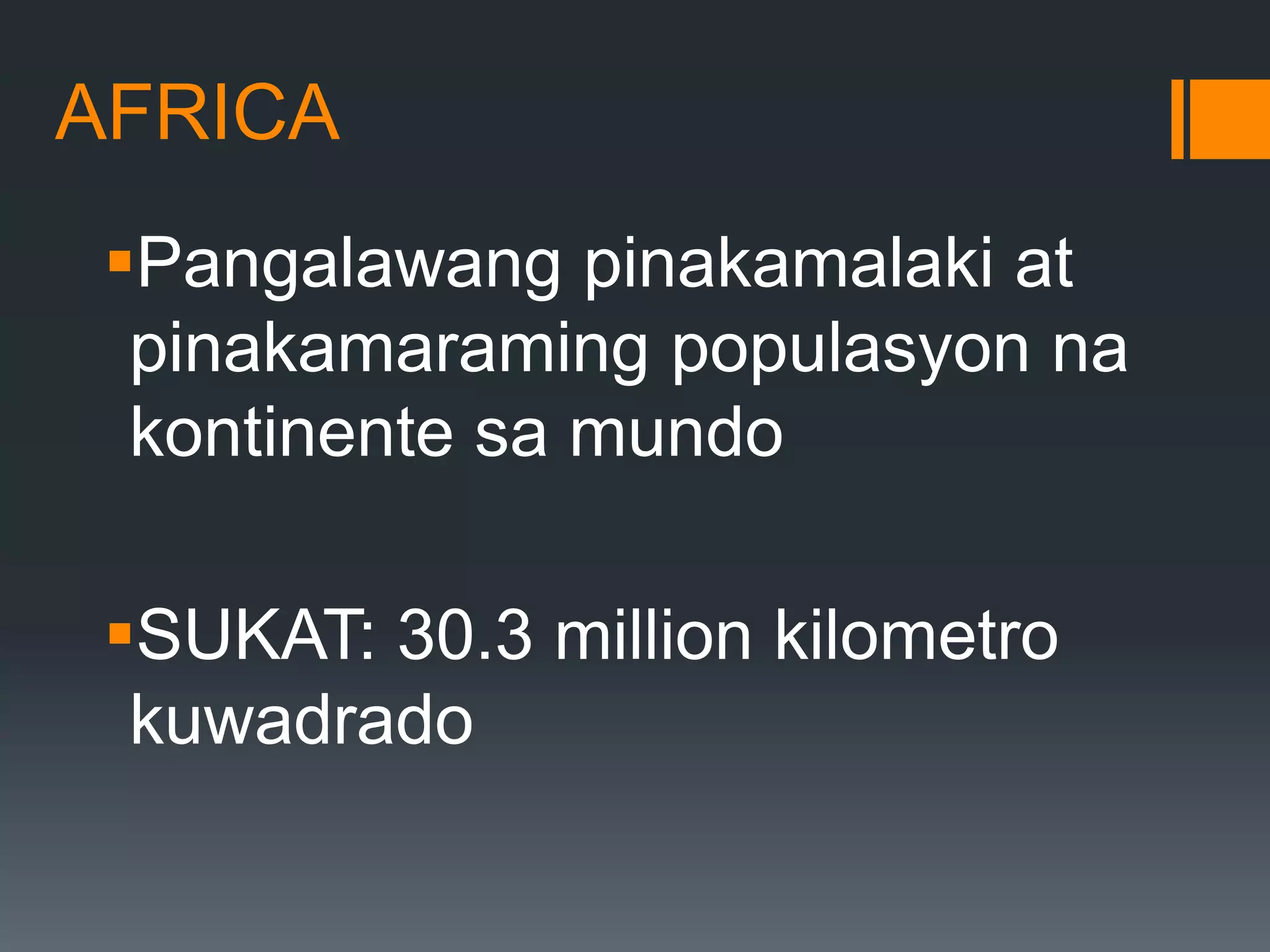 Mga kontinente sa daigdig | PPTX